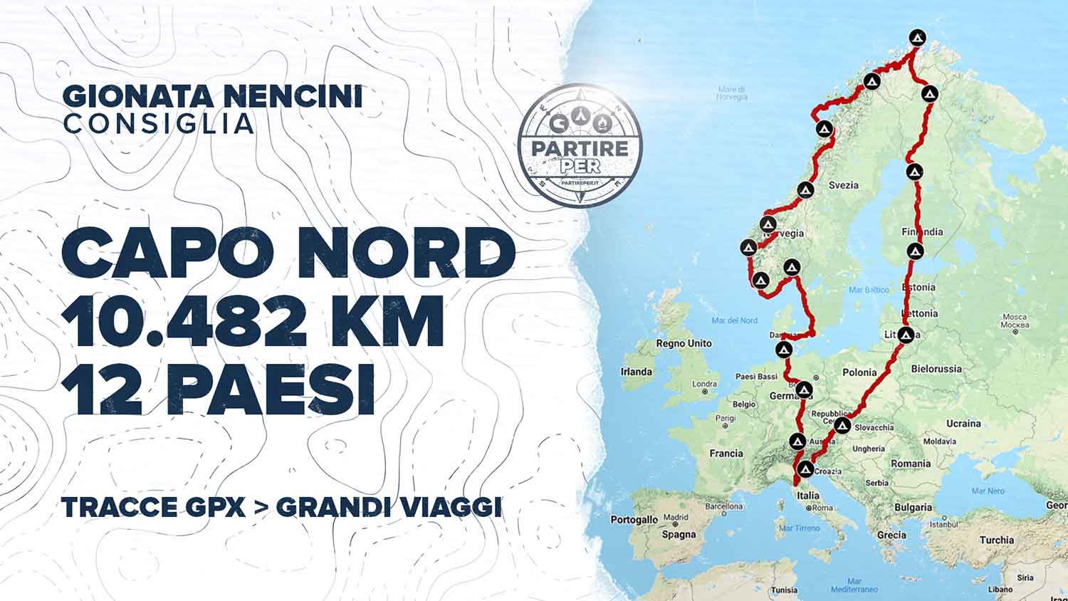 Traccia GPX: TAPPA 9: Italia - Capo Nord, 10.600 km in moto